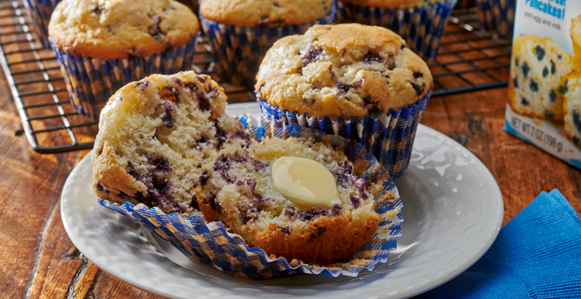 Blueberry Muffins Recipe | "JIFFY" Mix